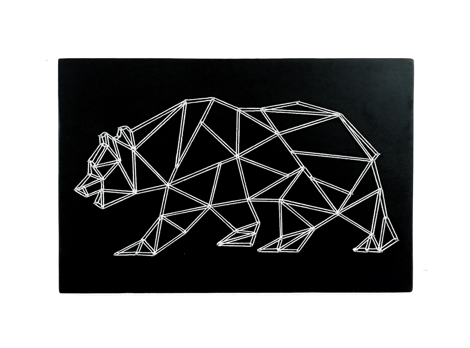 Geometric Bear String Art California Bear Geometric Animal | Etsy