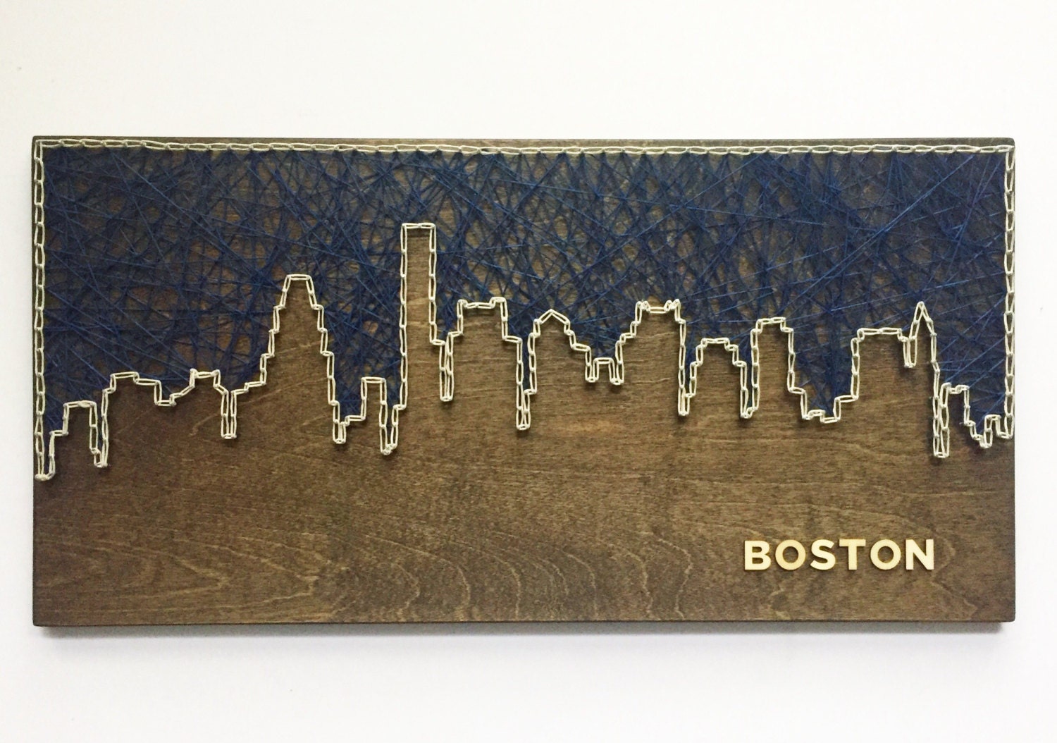 Boston Art Boston Skyline String Art Boston Skyline | Etsy