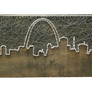 St Louis Skyline String Art - Saint Louis Art - Gateway Arch - Missouri ...