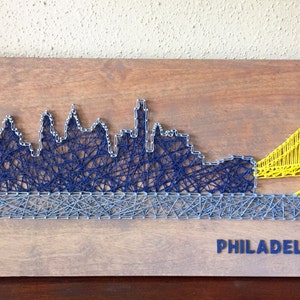 Philadelphia Art - Philadelphia Skyline String Art - Philadelphia ...