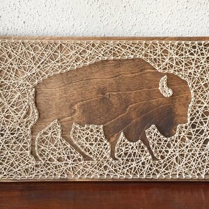Buffalo String Art, Buffalo Art, Bison Art, Rustic Decor, Buffalo Decor ...