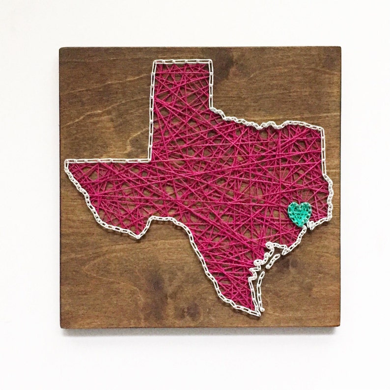 Texas String Art Texas Art Home | Etsy