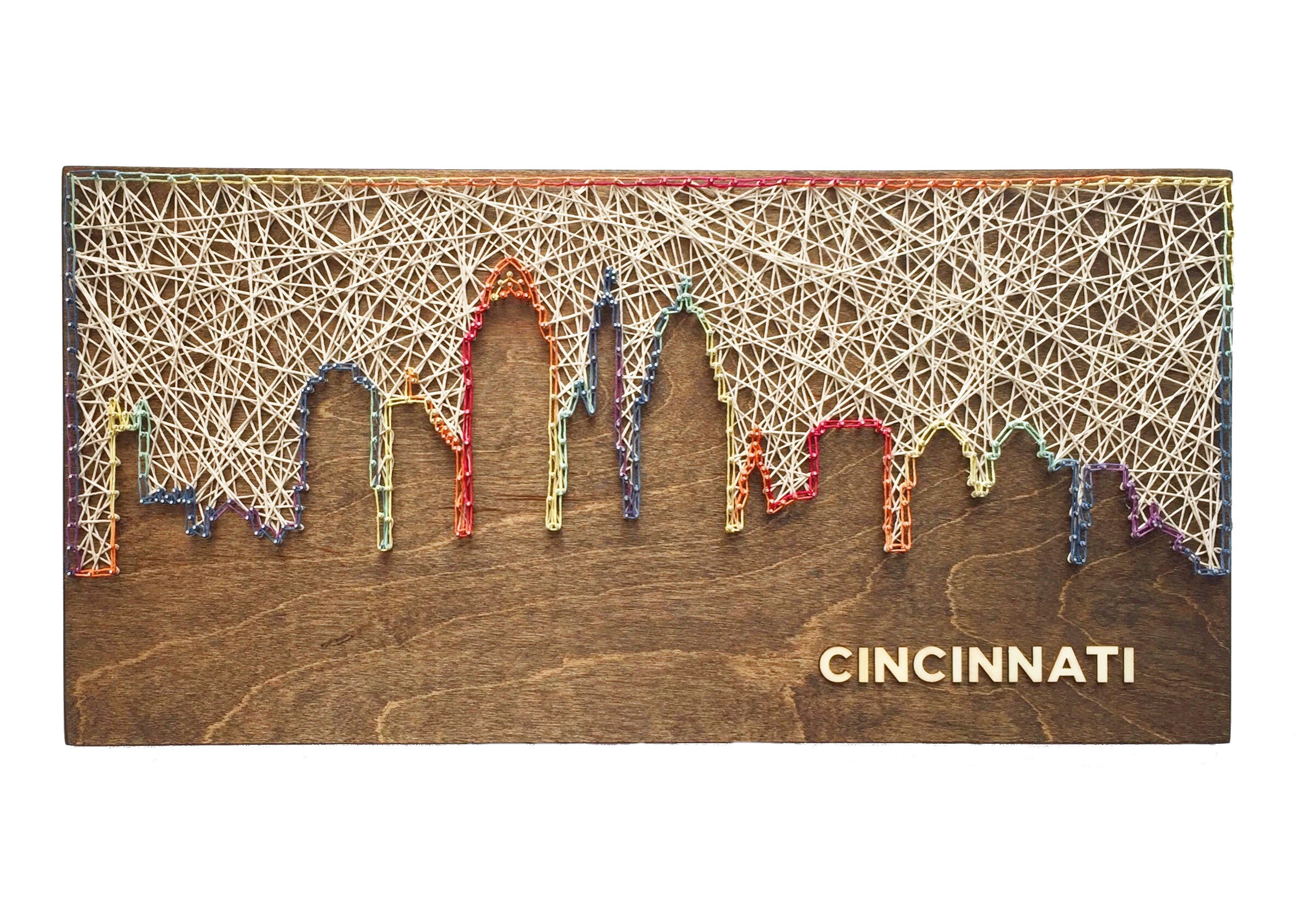 Cincinnati Art Cincinnati Skyline String Art Cincinnati - Etsy