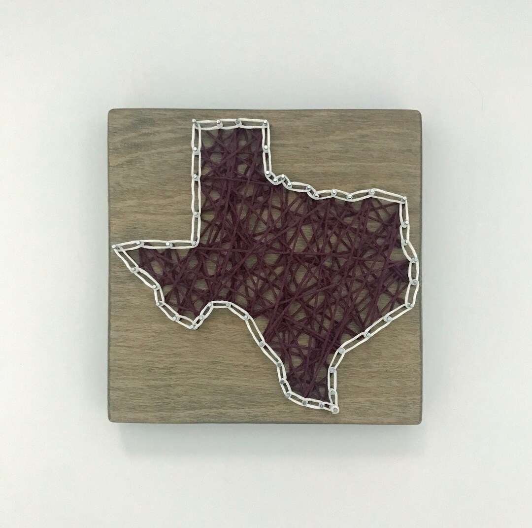 Ready to Ship Mini Texas String Art Texas Art Mini Art Desktop Art ...