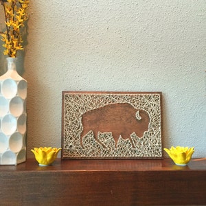 Buffalo String Art, Buffalo Art, Bison Art, Rustic Decor, Buffalo Decor ...