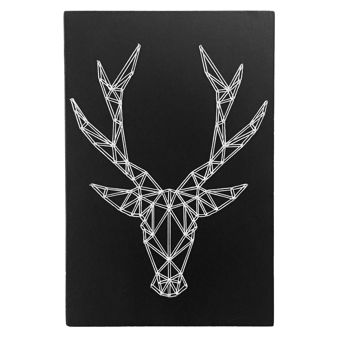 Geometric Deer String Art - Deer Art - Geometric Animal - Boho Art - Etsy
