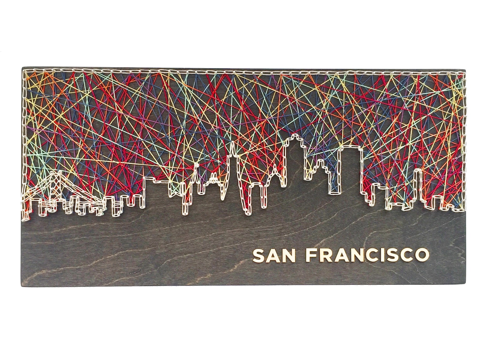 San Francisco Art San Francisco Skyline String Art San - Etsy