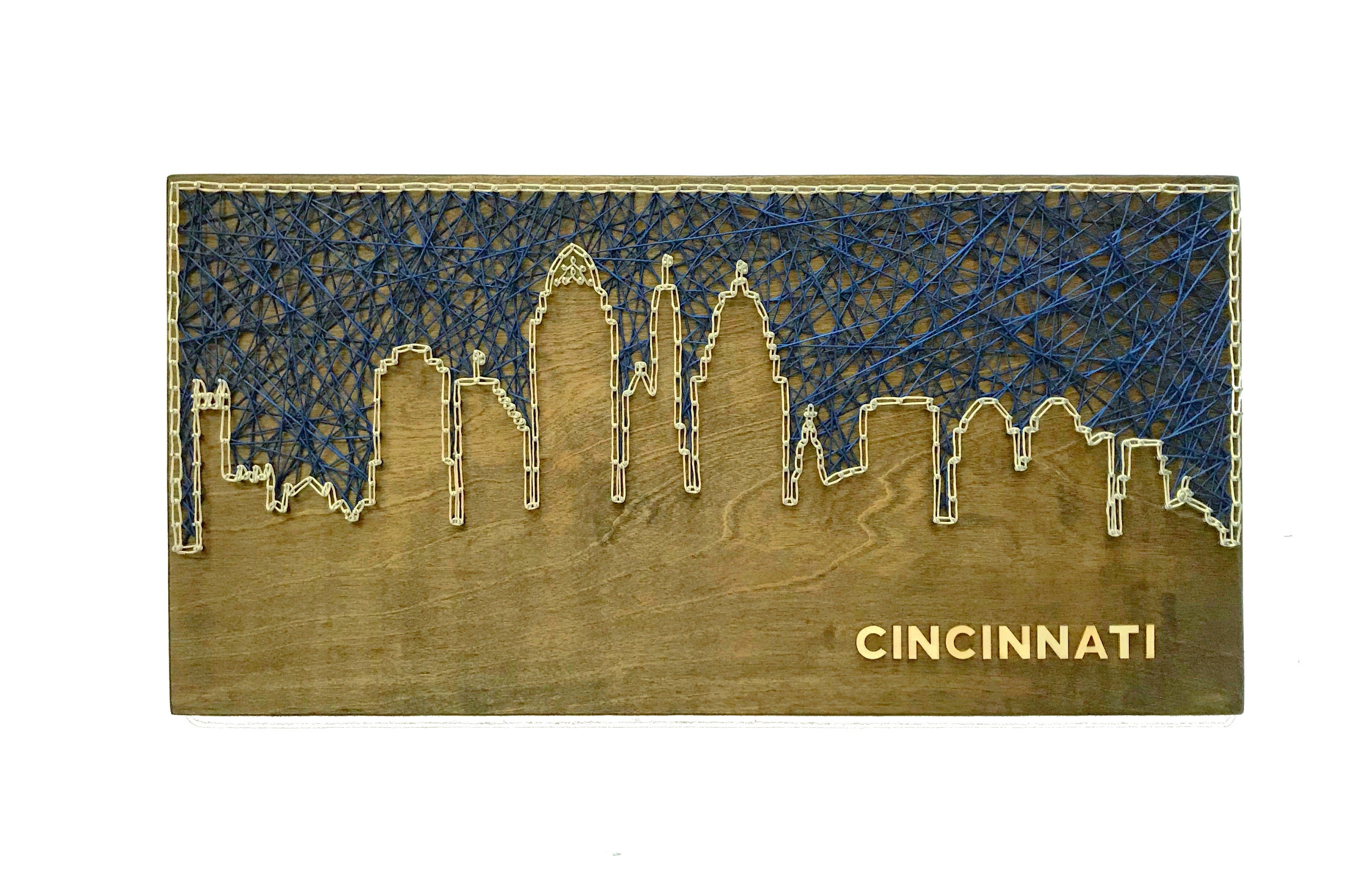 Cincinnati Art Cincinnati Skyline String Art Cincinnati - Etsy