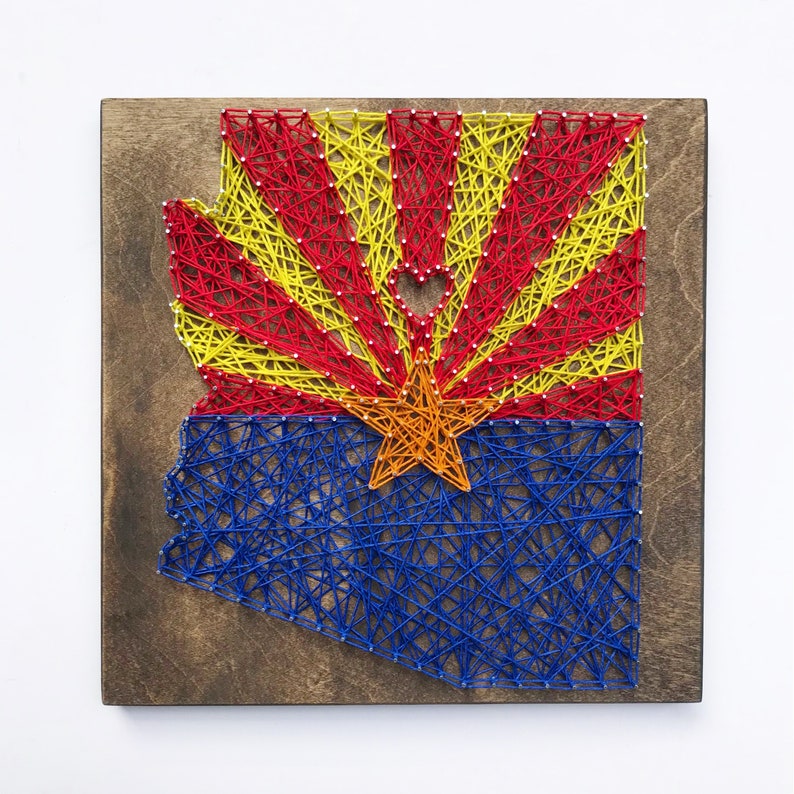 Arizona String Art Arizona Flag State String Art Arizona - Etsy
