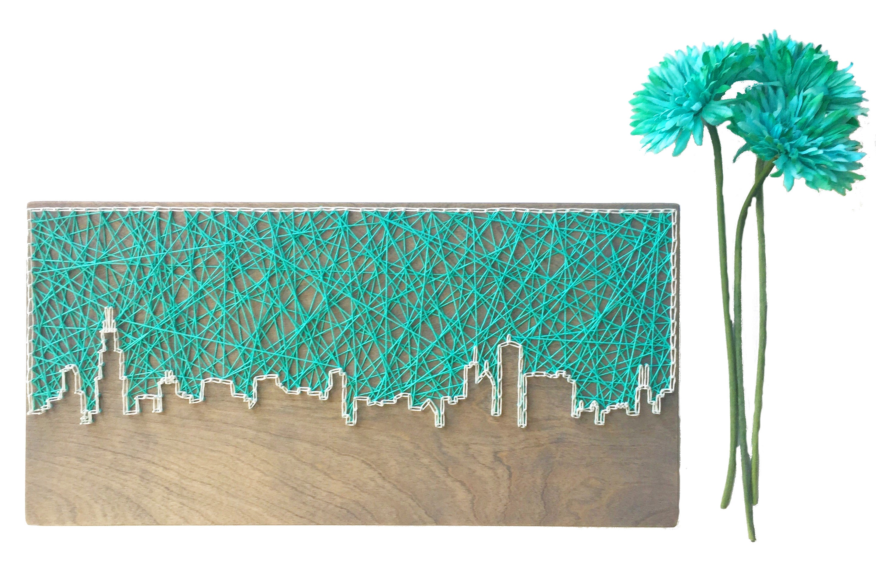 Chicago Art - Chicago Skyline String Art - Chicago Skyline - Etsy