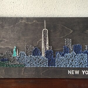 New York Art - New York Skyline String Art - Lower Manhattan ...