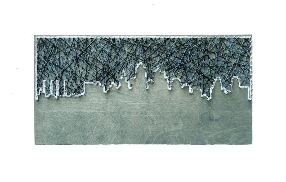 Kansas City Skyline String Art - Kansas City Skyline - Kansas City Art ...