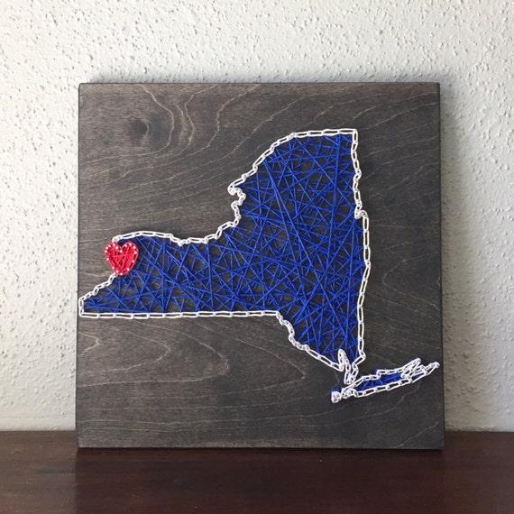 New York State String Art New York Art State Art New York | Etsy