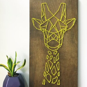 Giraffe Art - Geometric Giraffe - Giraffe String Art - Modern Nursery - Etsy