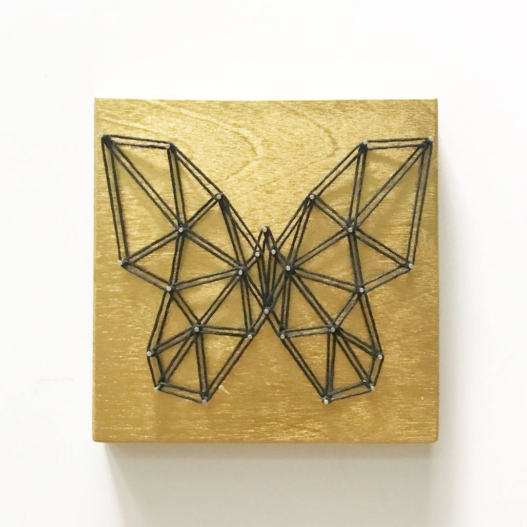 Geometric Butterfly String Art - Geometric Animal - Butterfly Art - Etsy