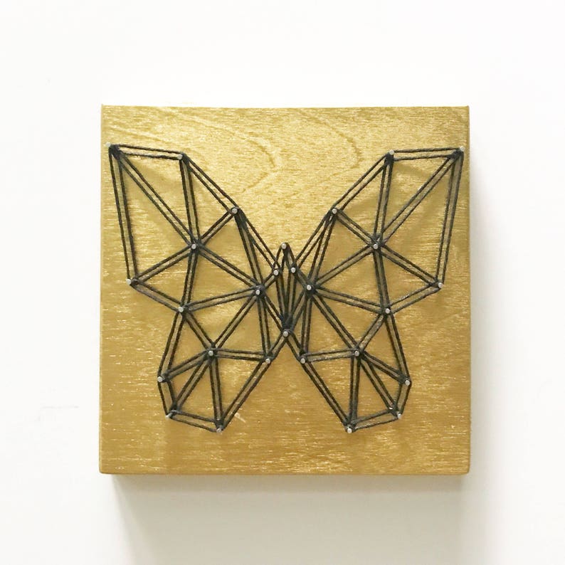 Geometric Butterfly String Art - Geometric Animal - Butterfly Art - Etsy