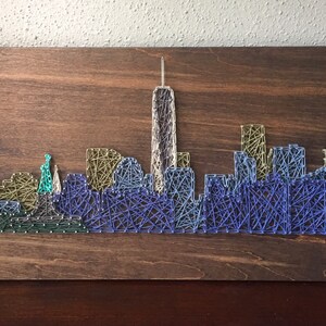New York Art - New York Skyline String Art - Lower Manhattan ...