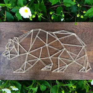 Geometric Bear String Art - California Bear - Geometric Animal ...