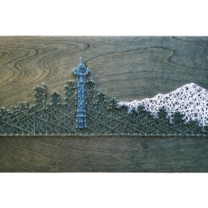 Seattle Art - Seattle Skyline String Art - Seattle Skyline - Space ...