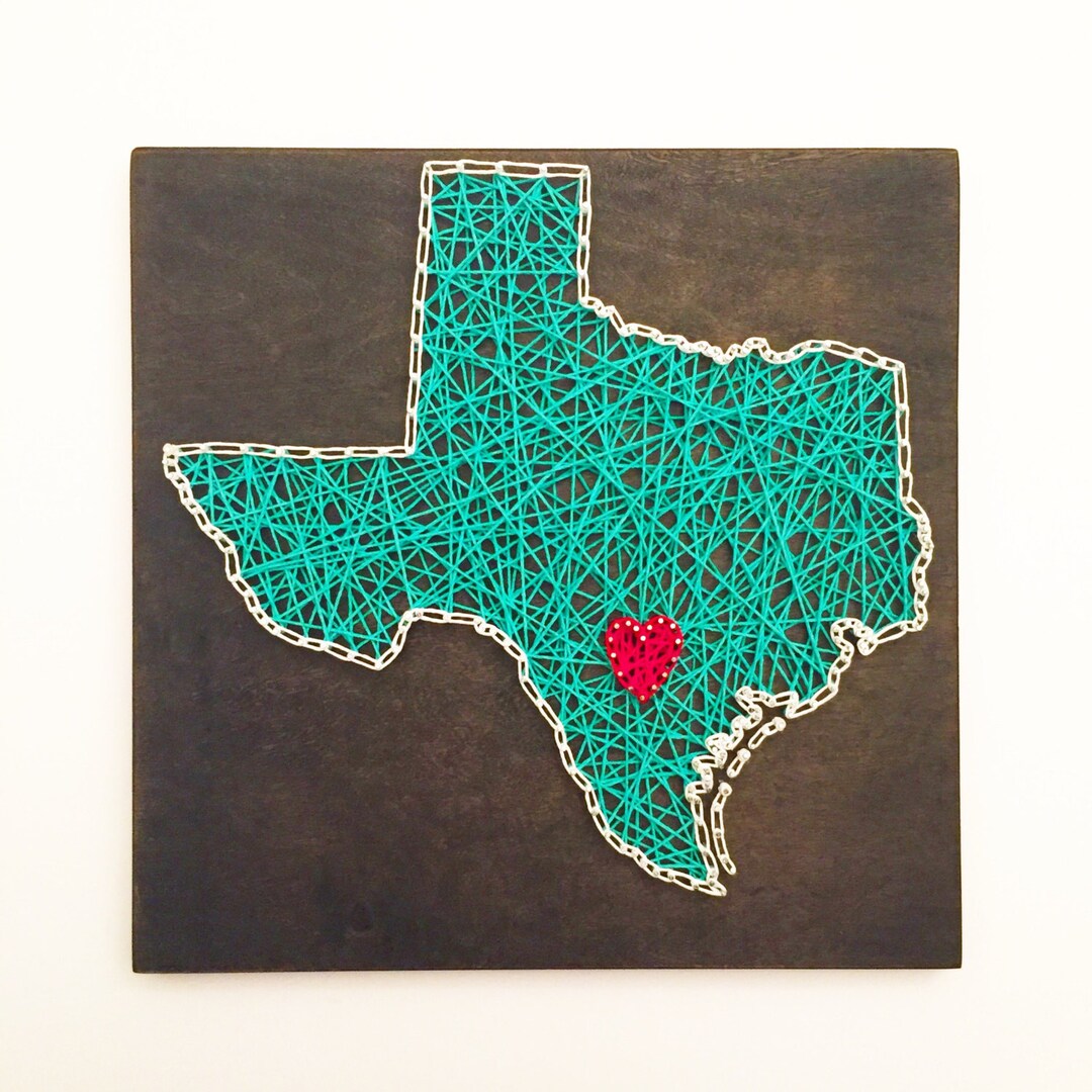 Texas String Art, Texas Art, Home - Etsy
