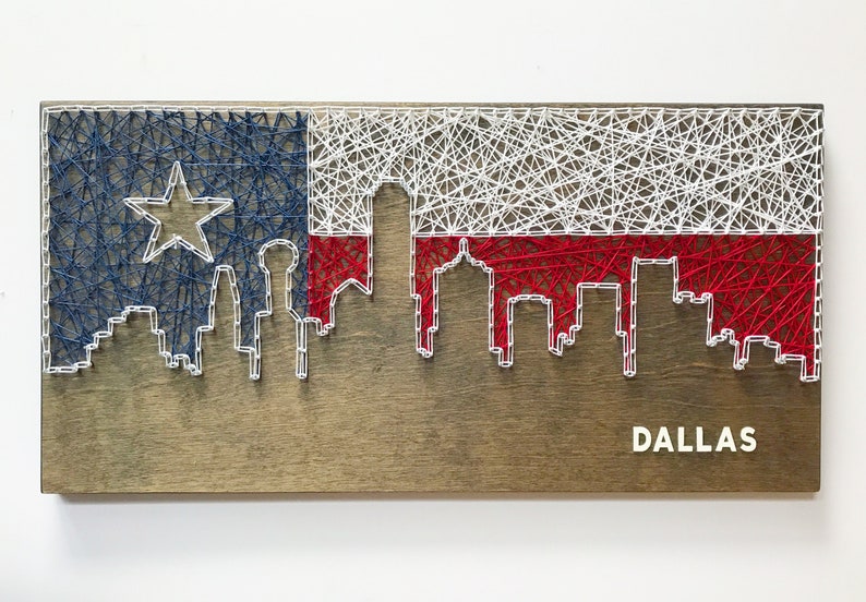 Dallas Art Dallas Skyline String Art Dallas Skyline | Etsy