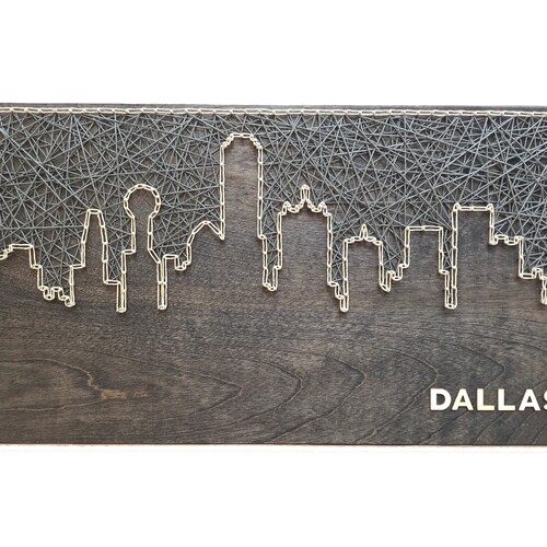 Dallas Art Dallas Skyline String Art Dallas Skyline - Etsy