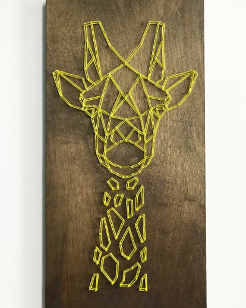 Giraffe Art Geometric Giraffe Giraffe String Art Modern - Etsy