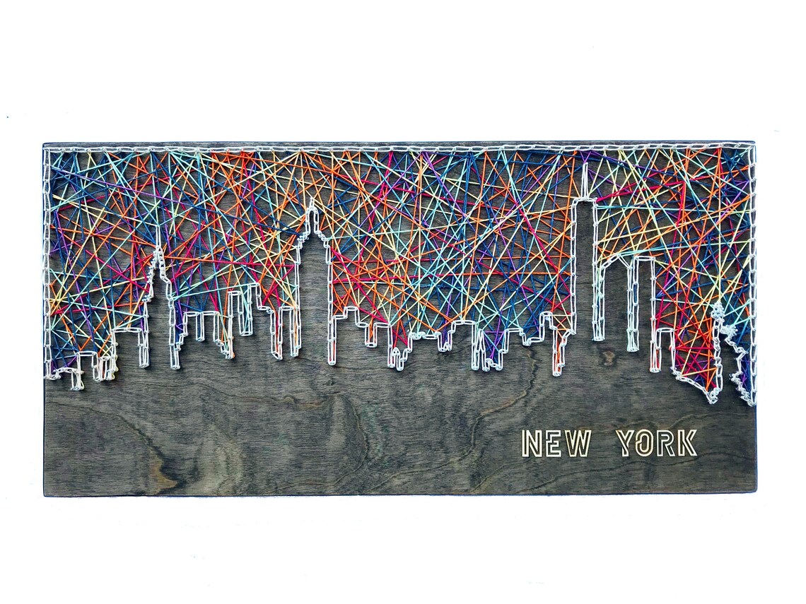 New York Art - New York City String Art - New York Skyline - Manhattan ...
