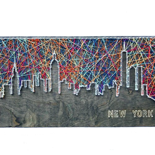 New York Art New York City String Art New York Skyline - Etsy