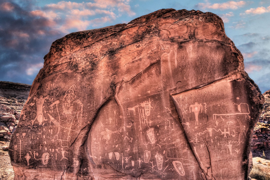 Birthing Woman Rock Art, Utah Petroglyph, Kane Creek Moab, Living Room ...
