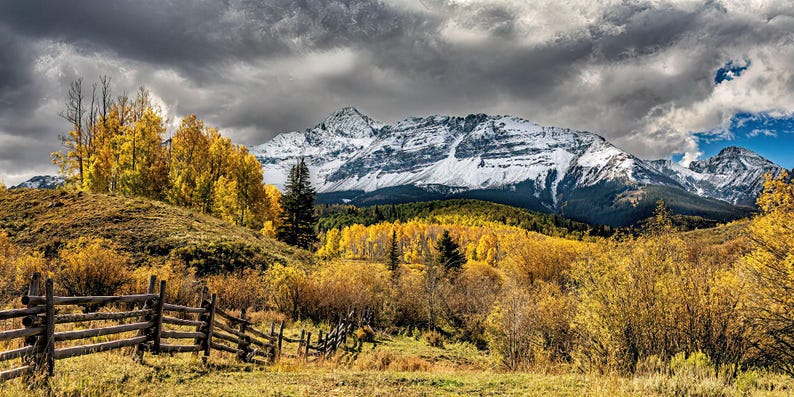 Telluride Colorado Art, Wilson Mesa, Panorama Photo, Living Room Art ...