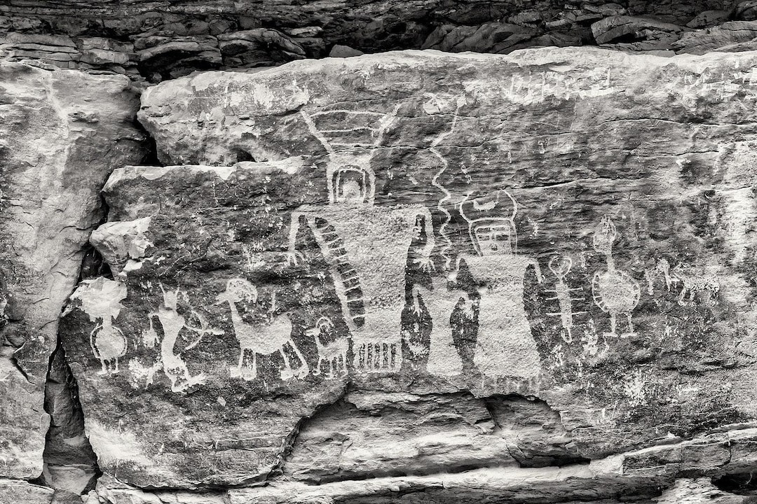 Rock Art, Petroglyph, Indian Writing, Native American Art, Black and ...