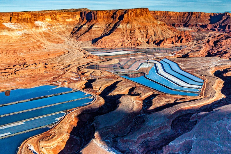 Moab Potash Ponds Utah Aerial Moab Aerial Photo Aerial | Etsy
