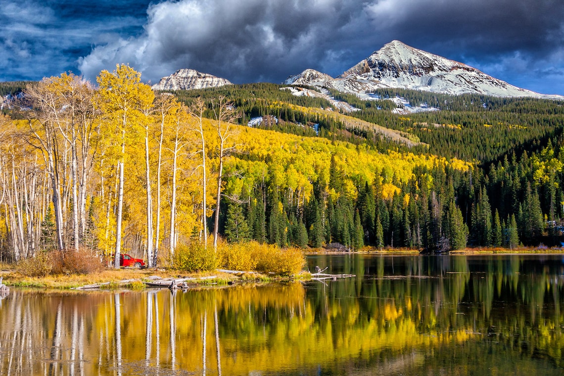 Woods Lake Telluride Colorado Fall Color Aspen Trees | Etsy