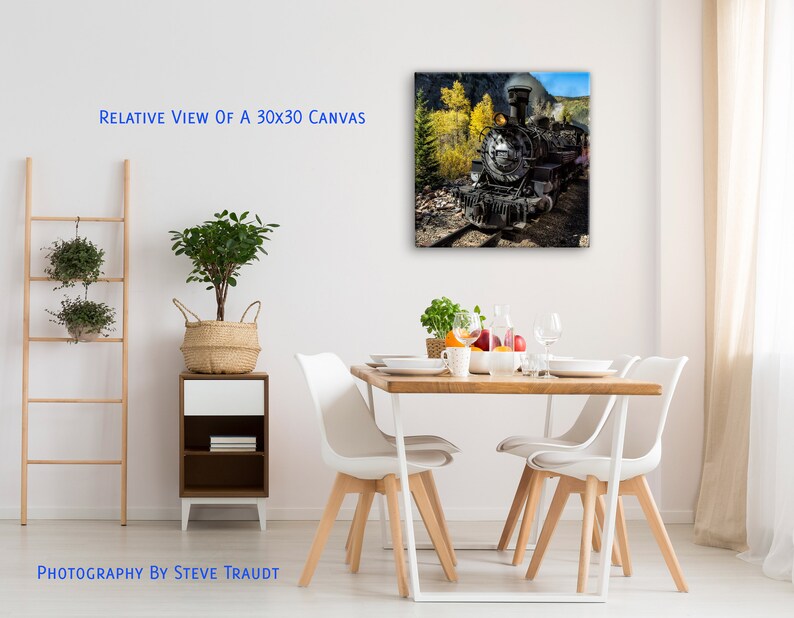 Narrow Gauge Train Square Wall Art Colorado Fall Color - Etsy