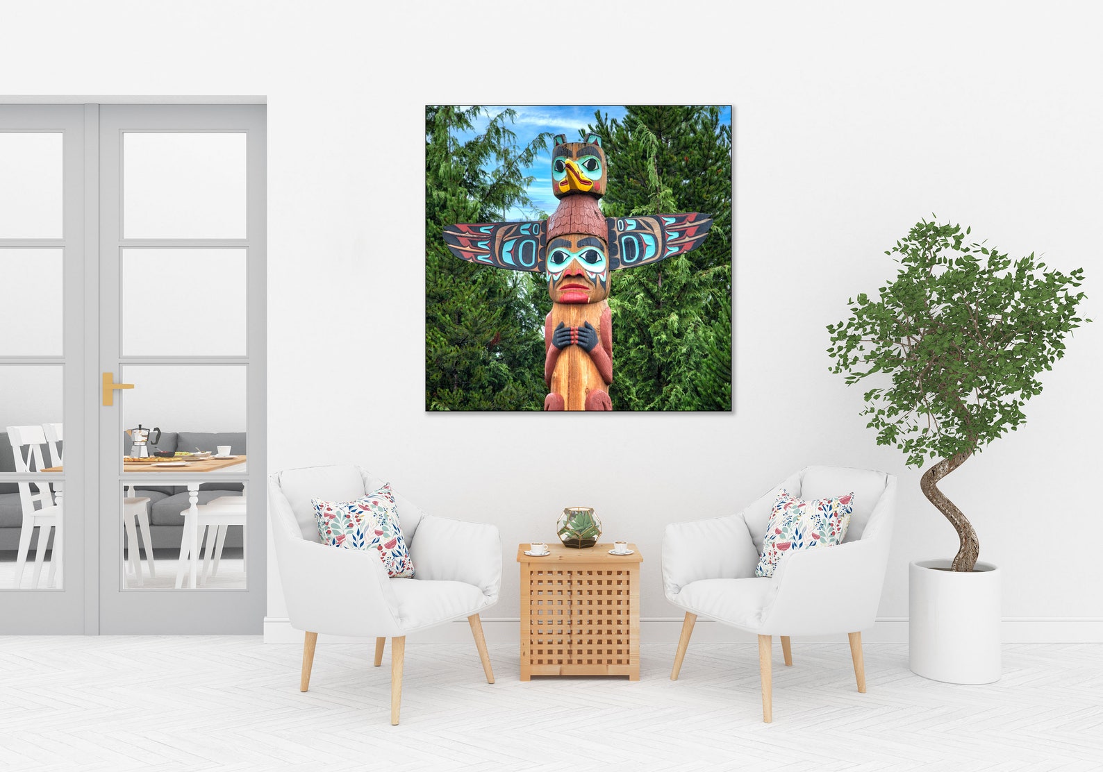 Alaska Totem Pole Art Ketchikan Alaska Decor Saxman Native - Etsy