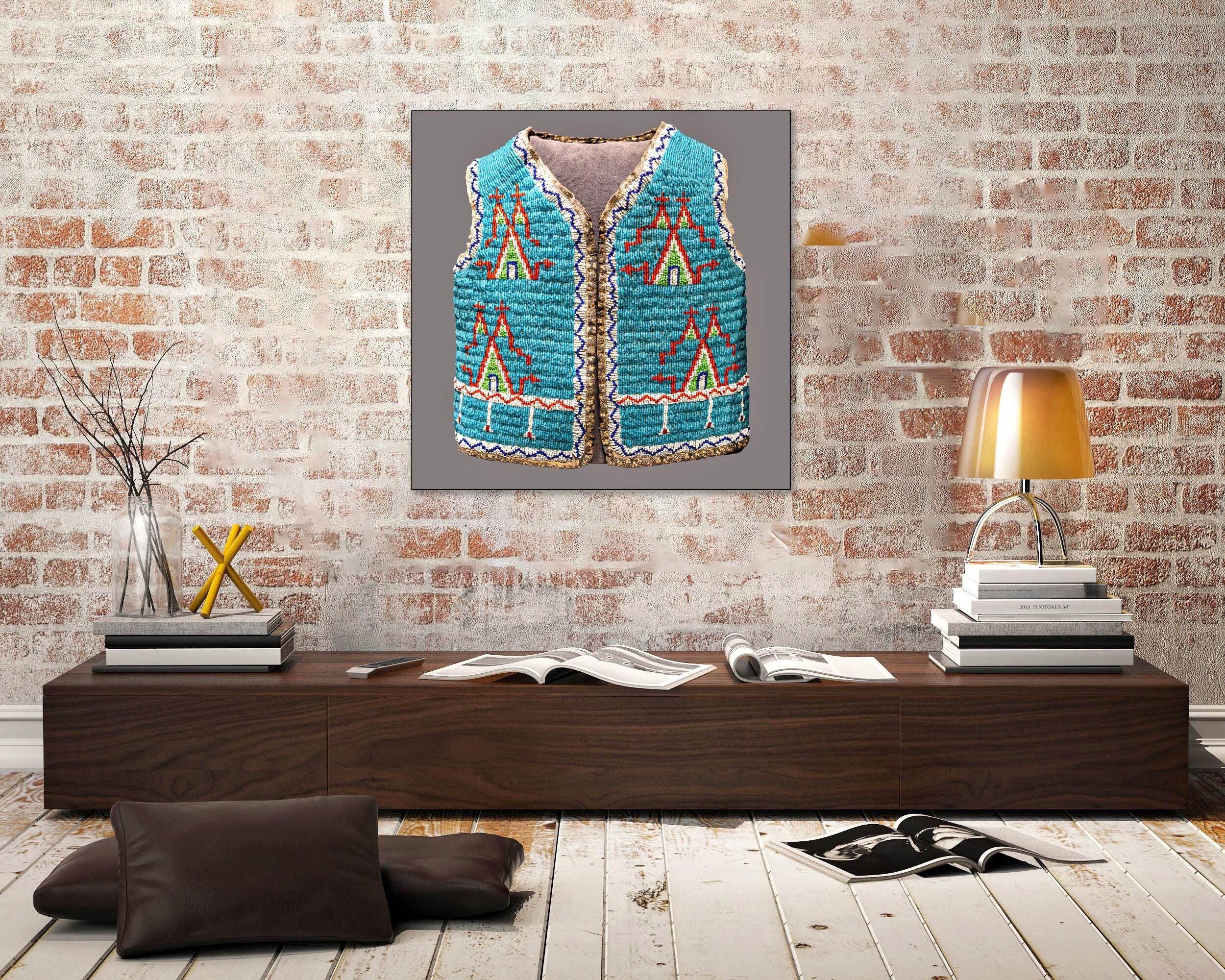 Photo of 1900 Ute Beaded Boys Vest, Native American Home Decor, Wall ...