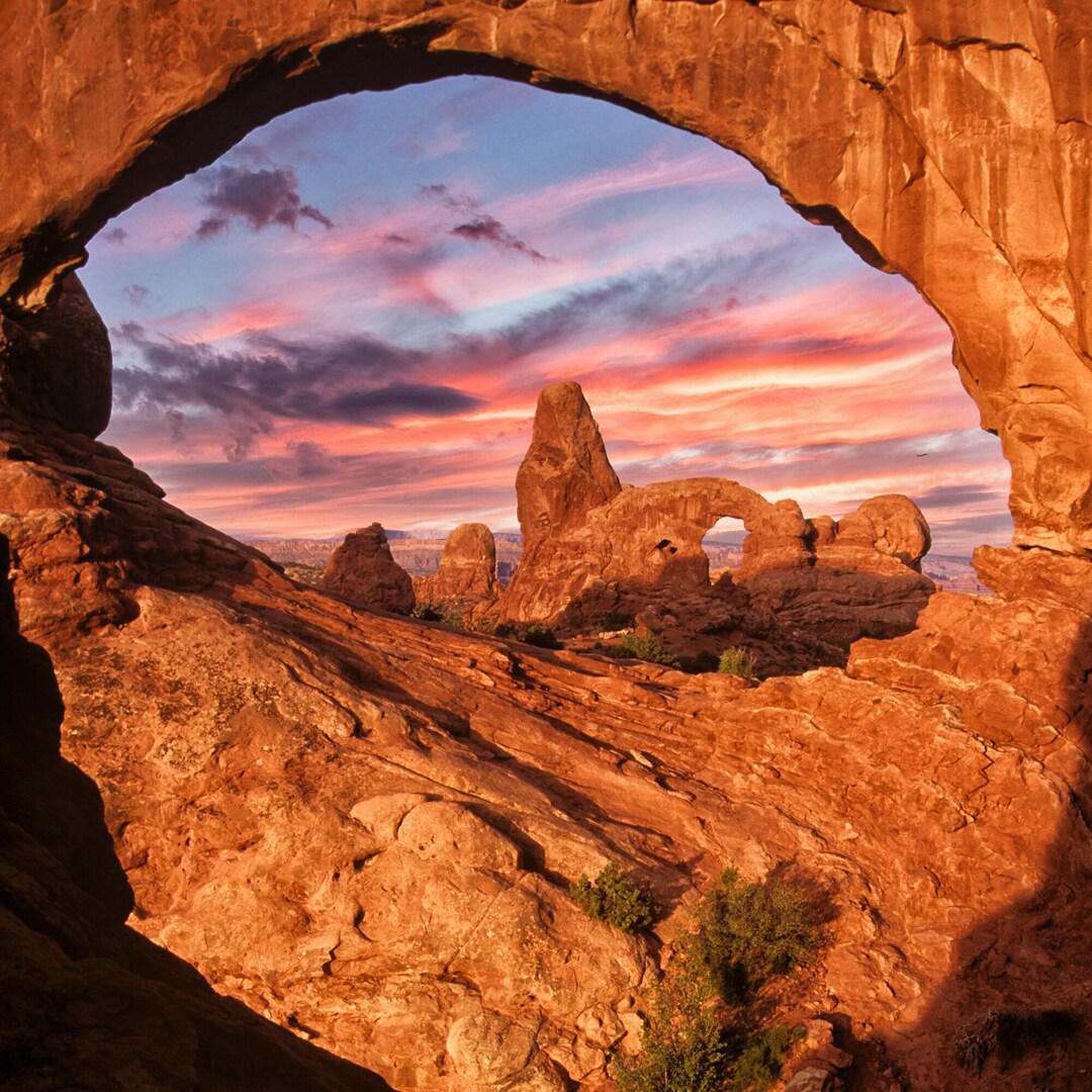 Arches National Park, Turret Arch, Windows, Moab Utah, Southwest Decor ...