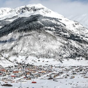 Silverton Colorado in Winter Snow, Large Canvas, Panorama Wall Art ...