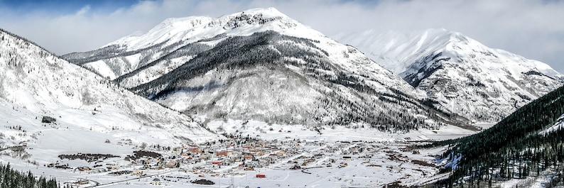 Silverton Colorado in Winter Snow Large Canvas Panorama Wall - Etsy