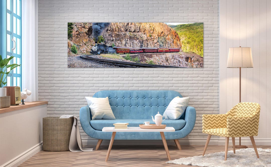 Narrow Gauge Steam Train, Office Decor, Locomotive Art, Wall Art ...
