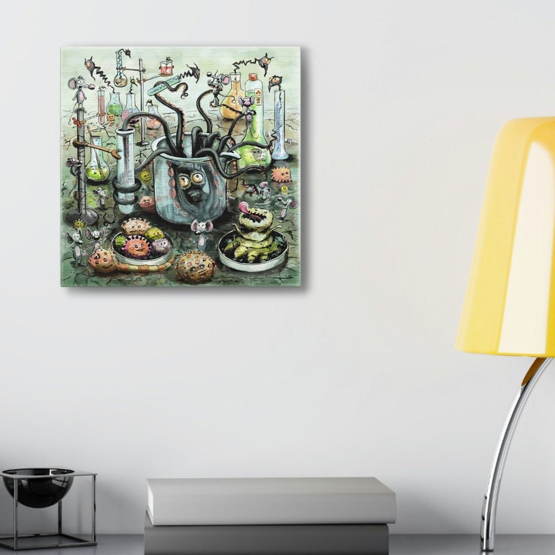 LABORATORY Wall Art, Square Canvas Gallery Wrap, Science, STEM, Funny ...