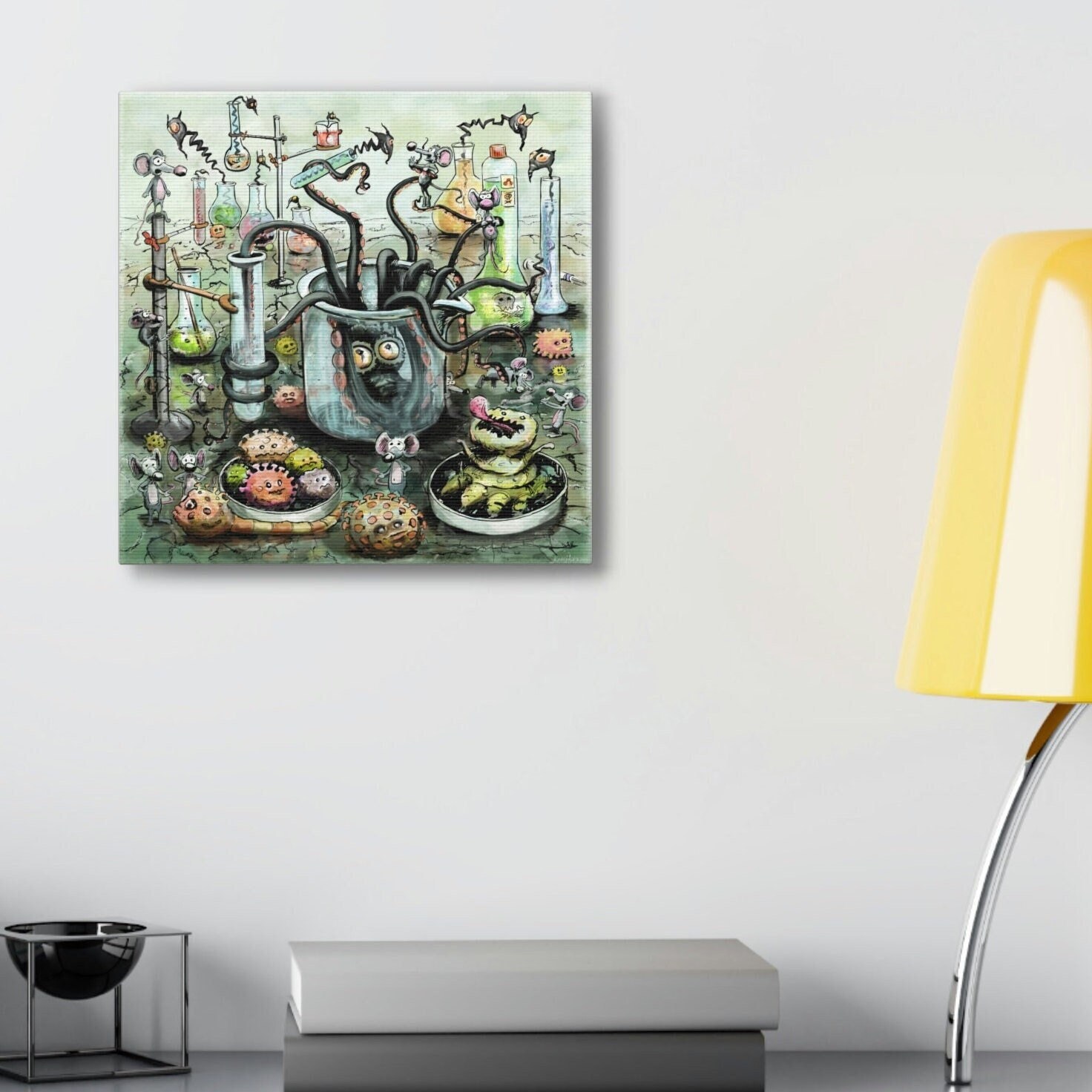 LABORATORY Wall Art, Square Canvas Gallery Wrap, Science, STEM, Funny ...