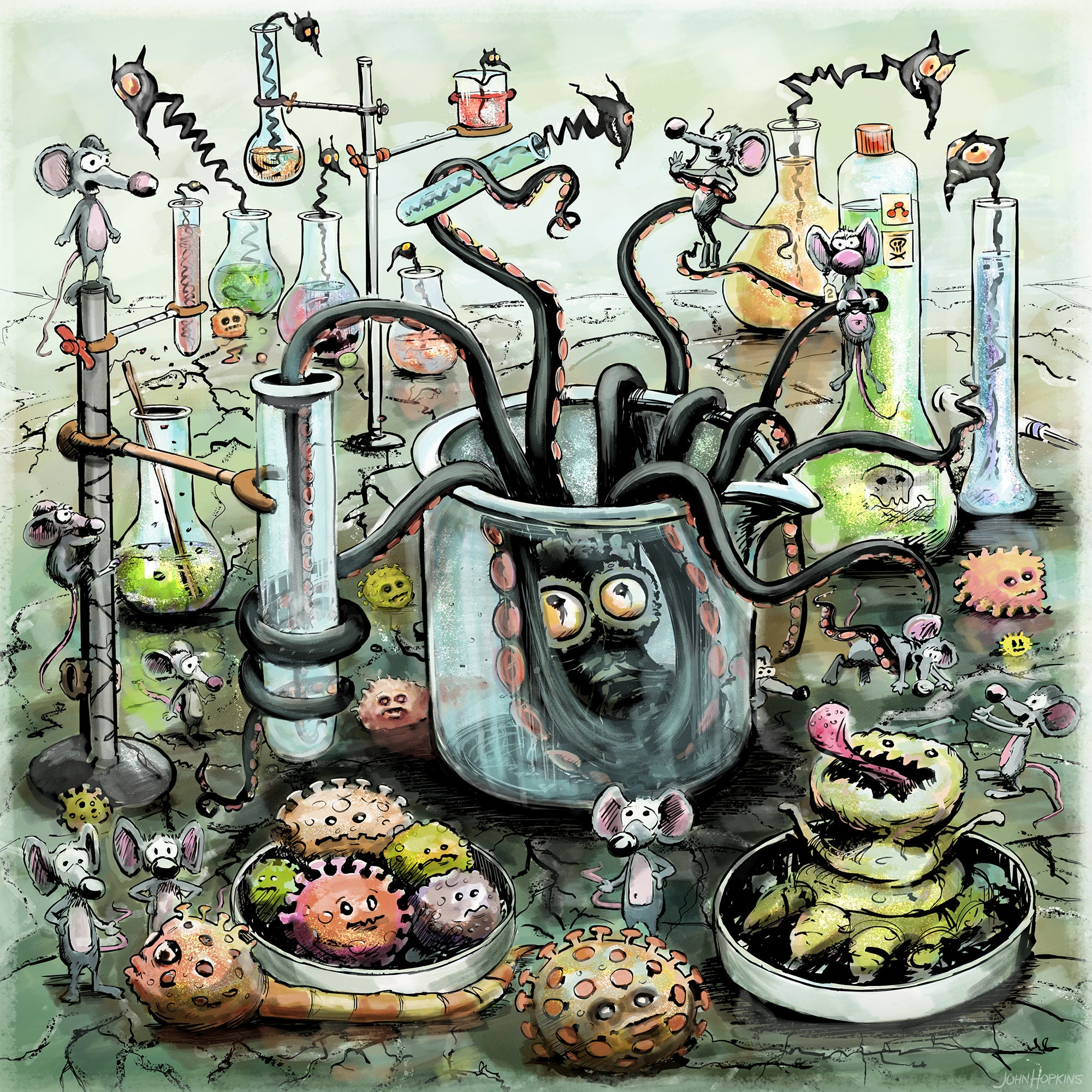 LABORATORY Wall Art, Square Canvas Gallery Wrap, Science, STEM, Funny ...