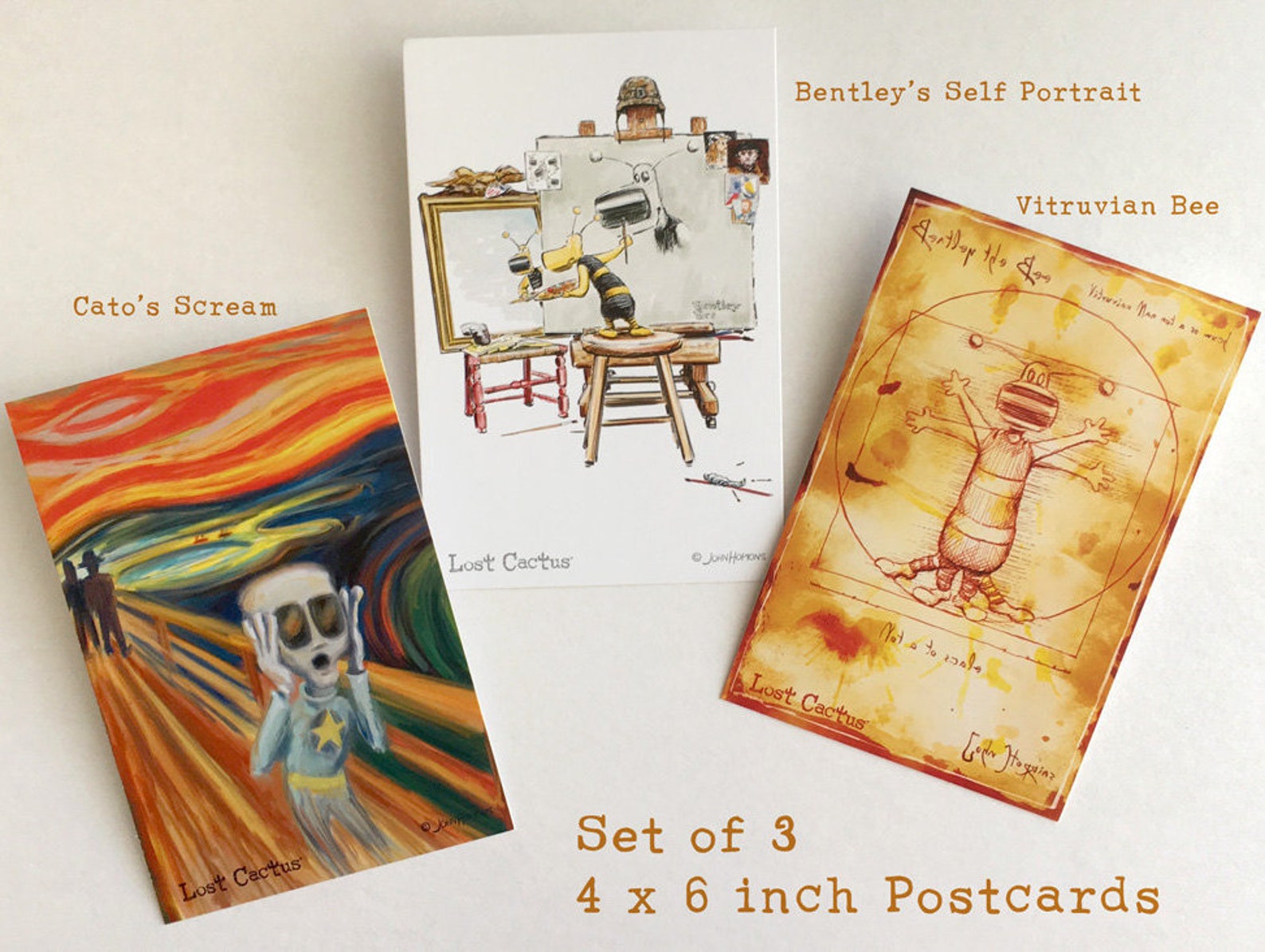 Comic Art Postcards Set 3 Fine Art Postcards 4x6 - Etsy