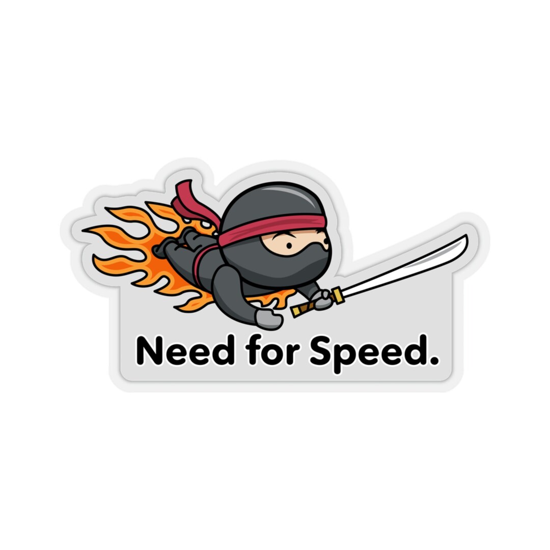 NINJA Kiss-cut Sticker, Laptop, Need for Speed, Fast and Furious, Fire ...