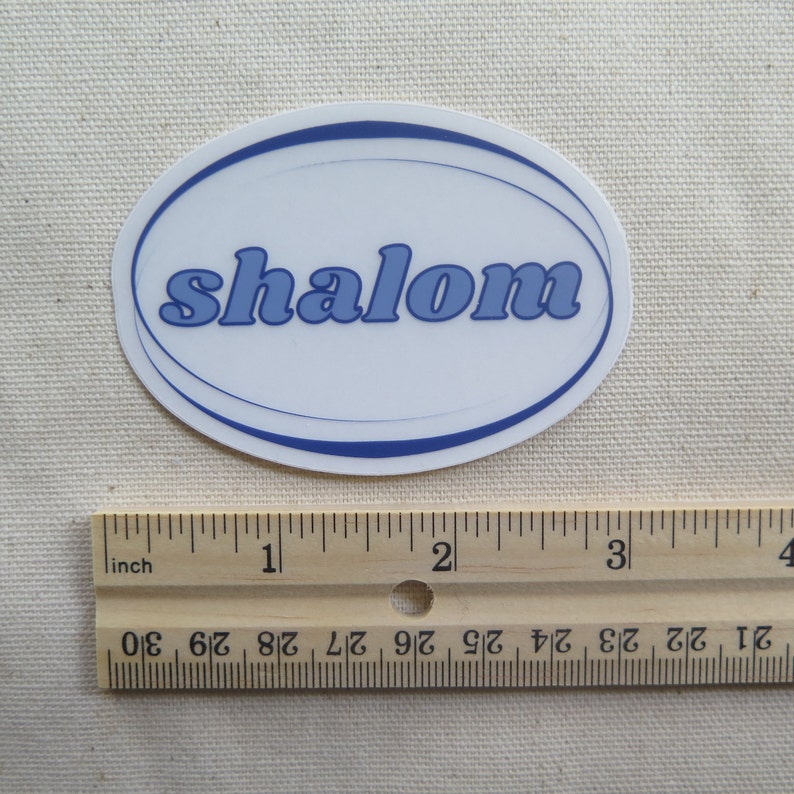 Shalom Clear Vinyl Sticker / Transparent Jewish Sticker / Waterproof ...