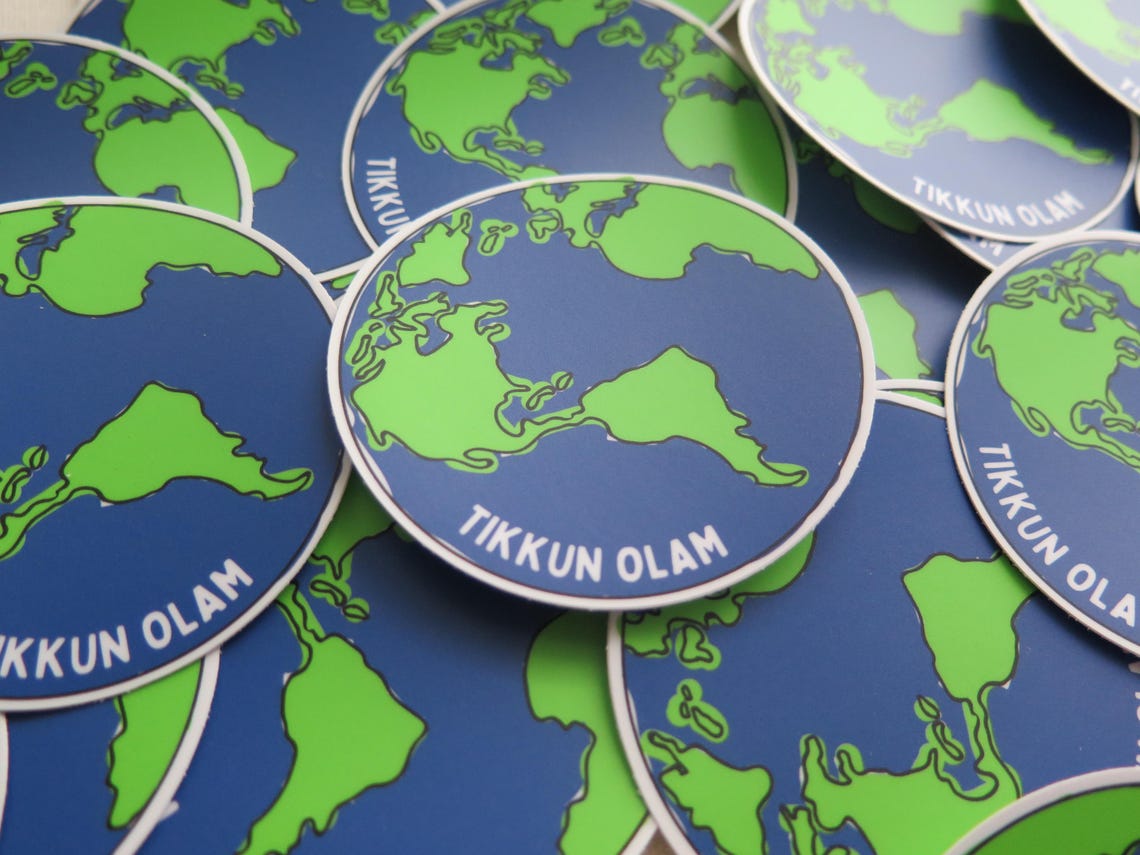 Tikkun Olam (repair the World) Vinyl Sticker / Jewish Die Cut Sticker ...