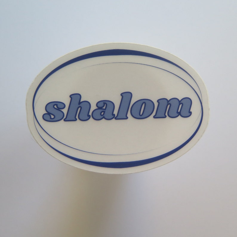Shalom Clear Vinyl Sticker / Transparent Jewish Sticker / Waterproof ...