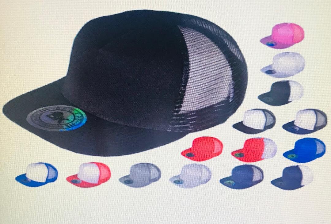 Custom Trucker Hat Flat Bill - Etsy